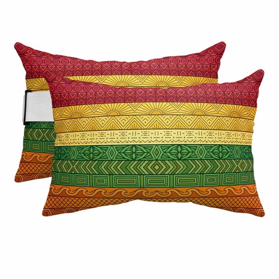 Boho Striped Outdoor Pillows for Chaise Lounge Chair Beach Headrest ...