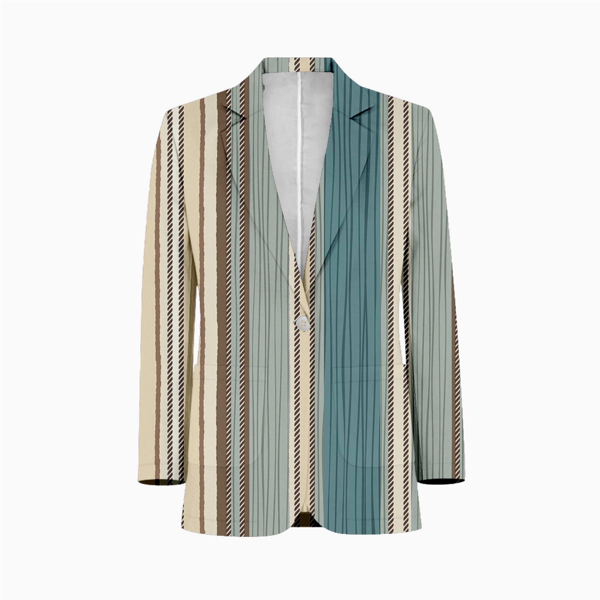 Boho Stripes Bohemian Customized Men's Suits full man Shawl Collar ...