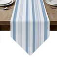 Boho Stripes Table Runner Linen Burlap Table Runner 108 Inches Long ...