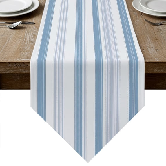 Boho Stripes Table Runner Linen Burlap Table Runner 108 Inches Long ...