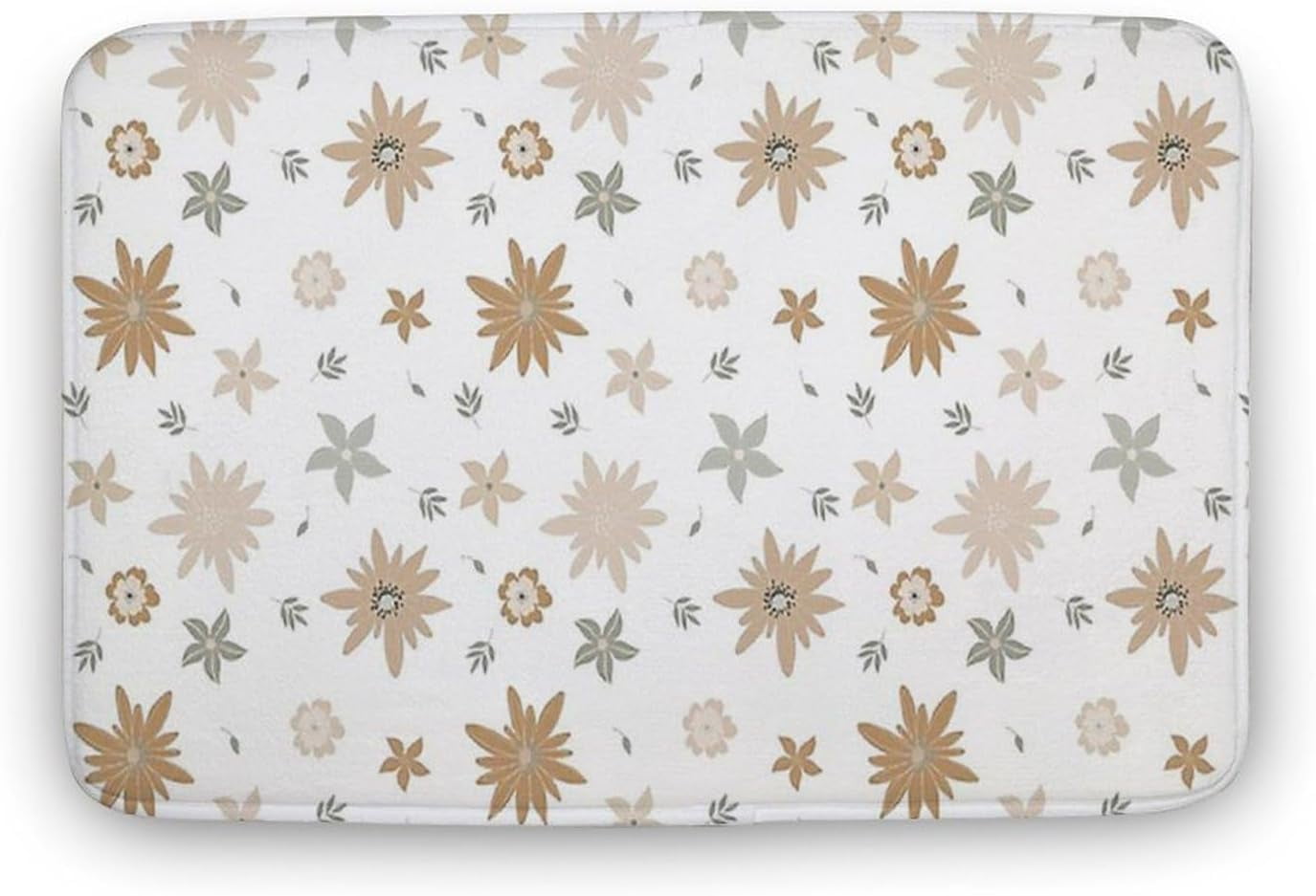 Boho Style Abstract Floral Pattern Non-Slip Bathtub Mat, 18"x30 ...