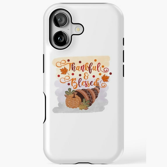 Boho Style Cornucopia Thankful And Blessed Case for iPhone 11-17 Pro ...