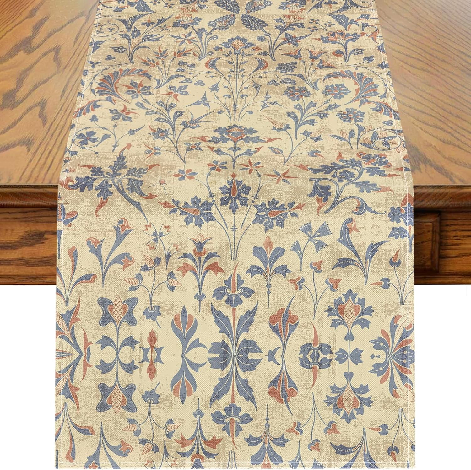 Boho Style Dusty Blue Placemats Set of 4,Vintage Elegant Farmhouse ...