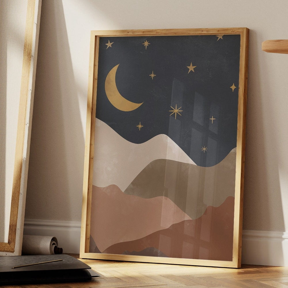 Boho Style Earth Tones Abstract Landscape Art Moody Abstract Print ...