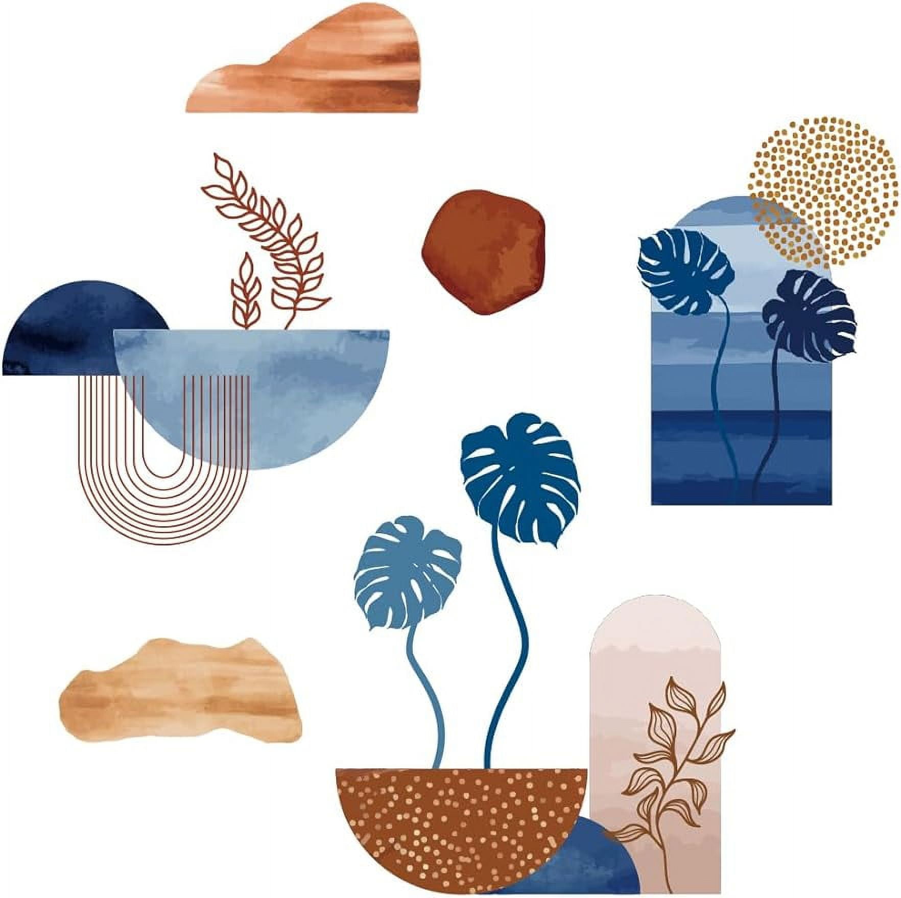 Boho Style Geometrical Wall Decal Bohemian Botanical Wall Sticker Peel ...