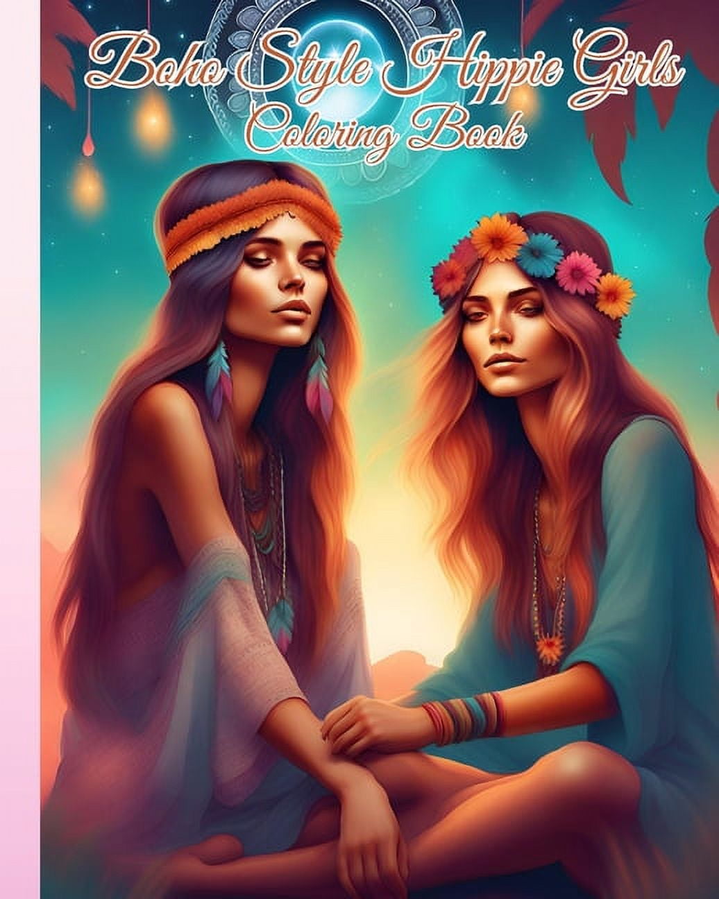 Boho Style Hippie Girls Coloring Book: Colorful Bohemian Fashion, Free ...