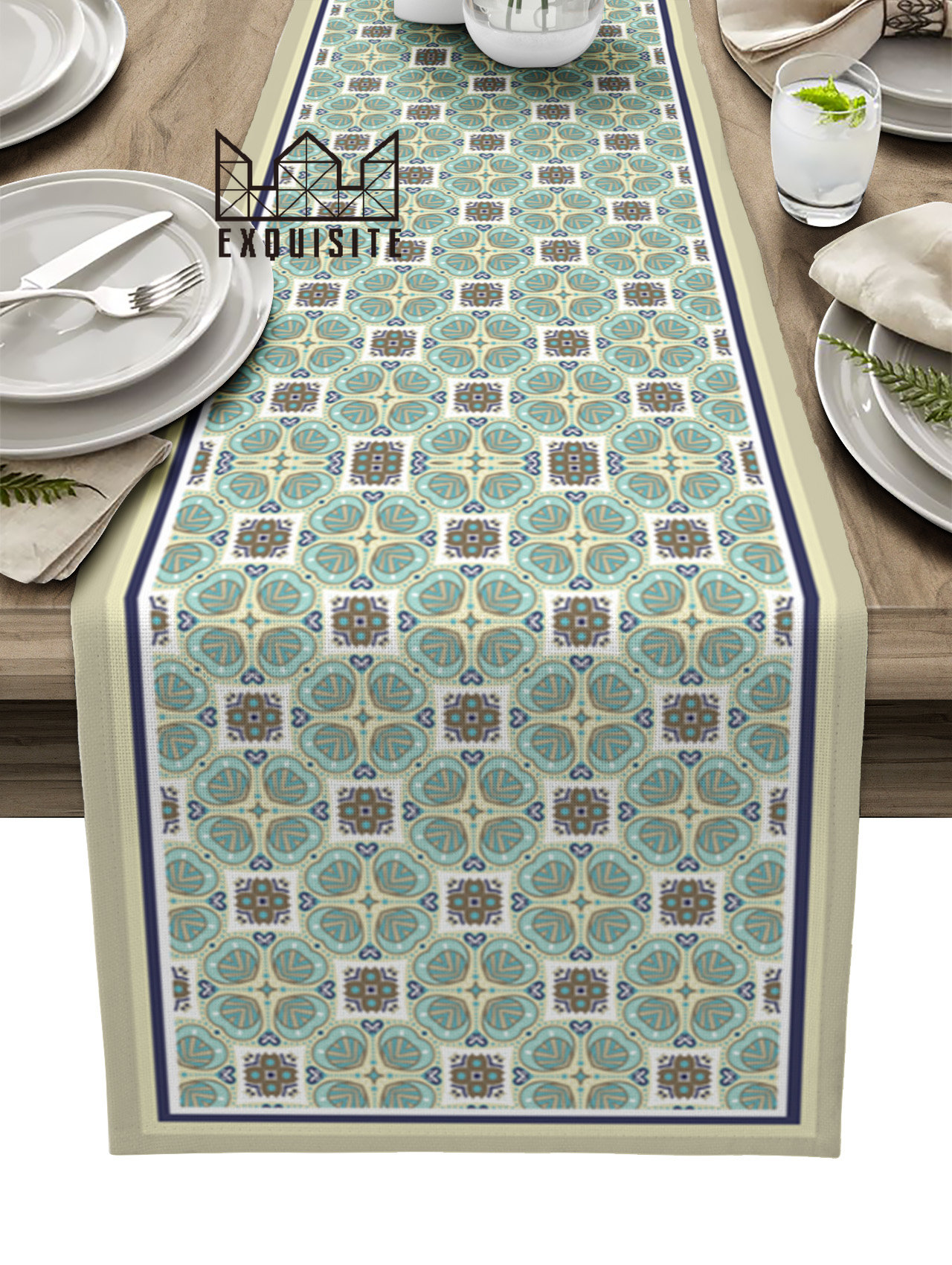 Boho Style Mandala Pattern Retro Wedding r Table Runners Coffee Table ...