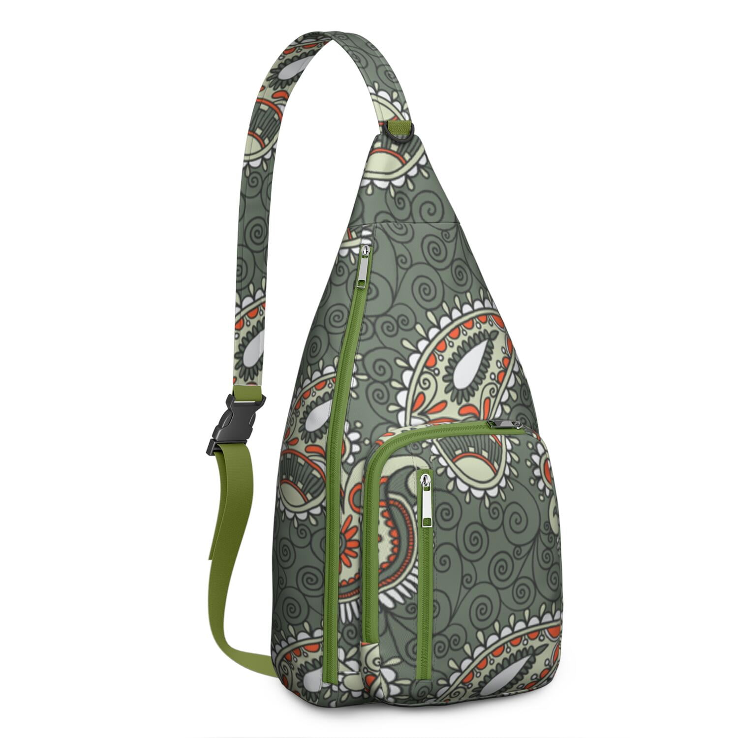 Boho Style Paisley Daypack - Lightweight Crossbody Sling Backpack for ...