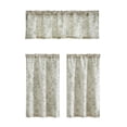 Boho Style Tier and Valance Window Curtain Set, Floral Kitchen Curtains ...