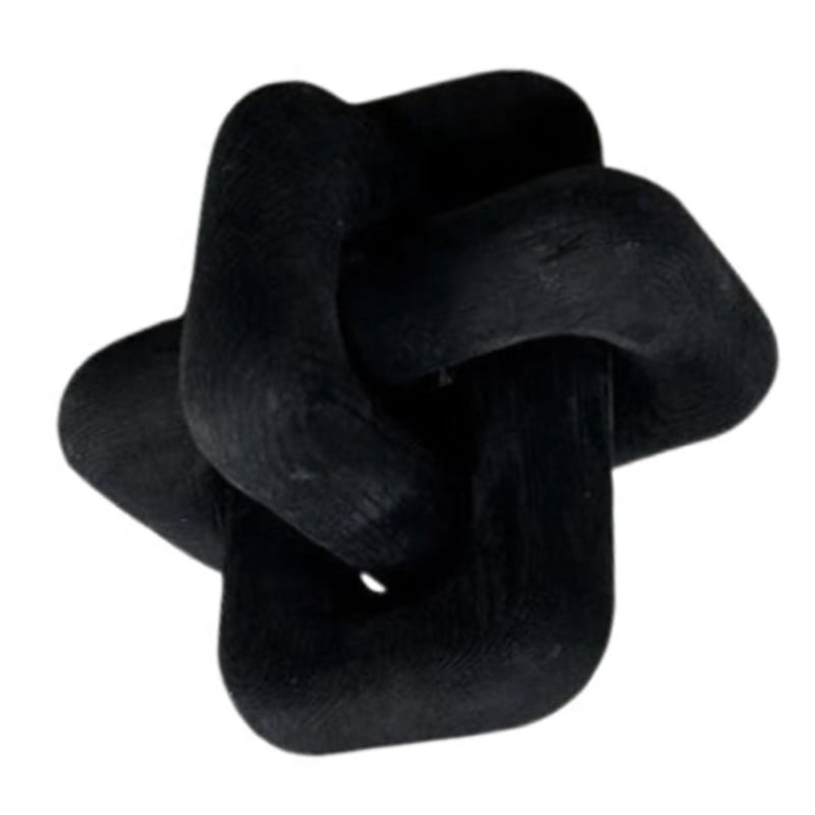 Boho Style Wooden Chain Link Ball Ornament Hand Carved 3-Link Chain A ...