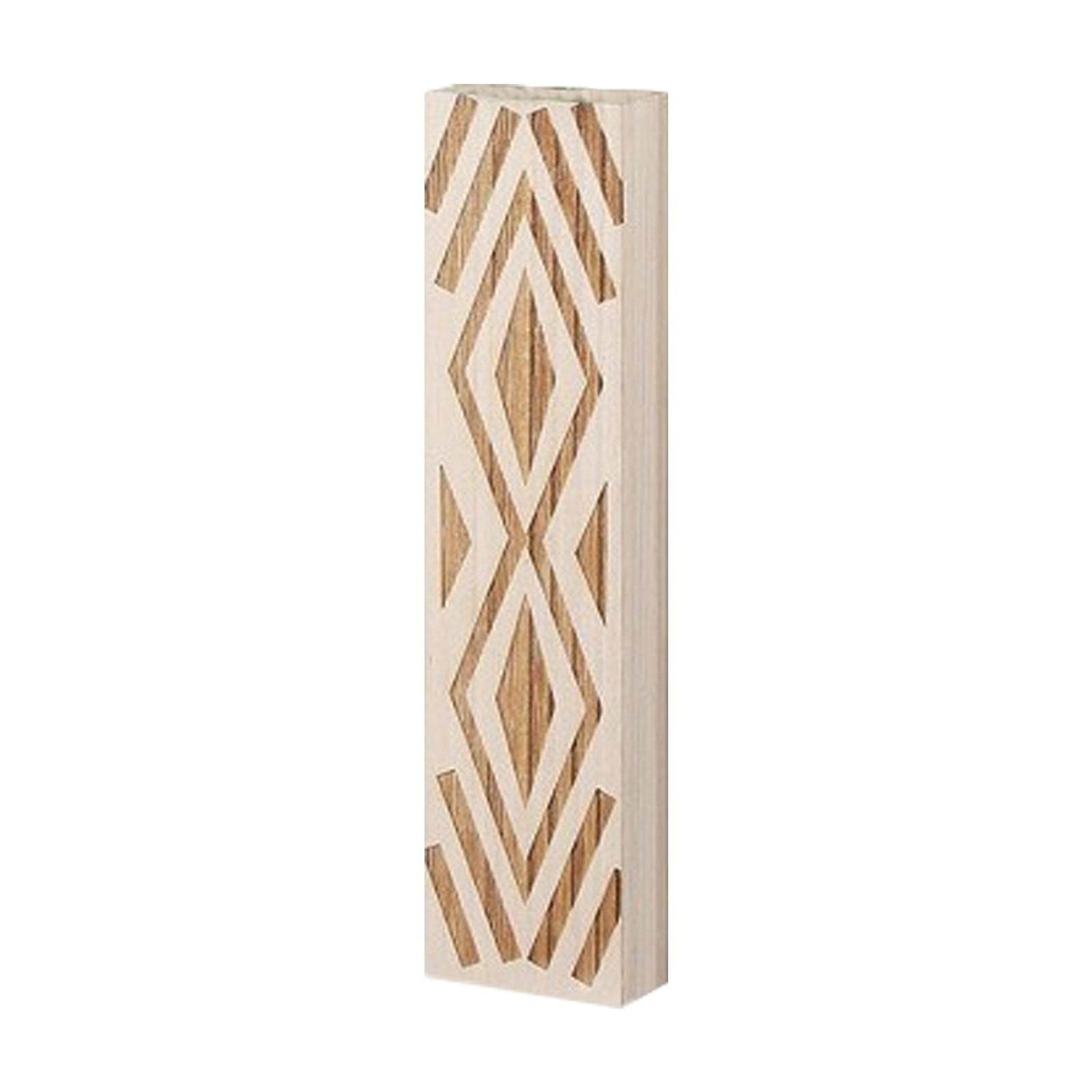 Boho Style Wooden Wall Vases - Natural Wood, Boho Design, Easy to ...