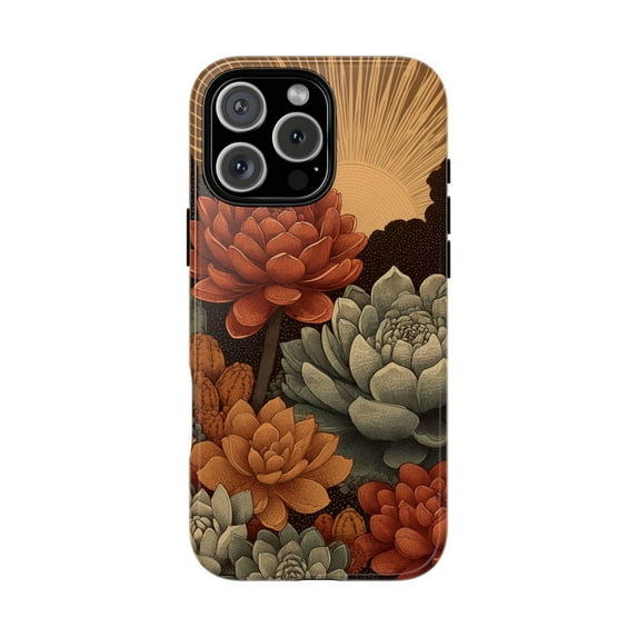 Boho Succulents Floral Botanical Pattern Warm Artwork Case with iPhone ...