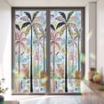 Boho Summer Artistic Palm Trees Window Privacy Film, Rainbow Film ...