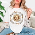 Boho Sun Face Floral Celestial Cottagecore Top For T-Shirt - Walmart.com