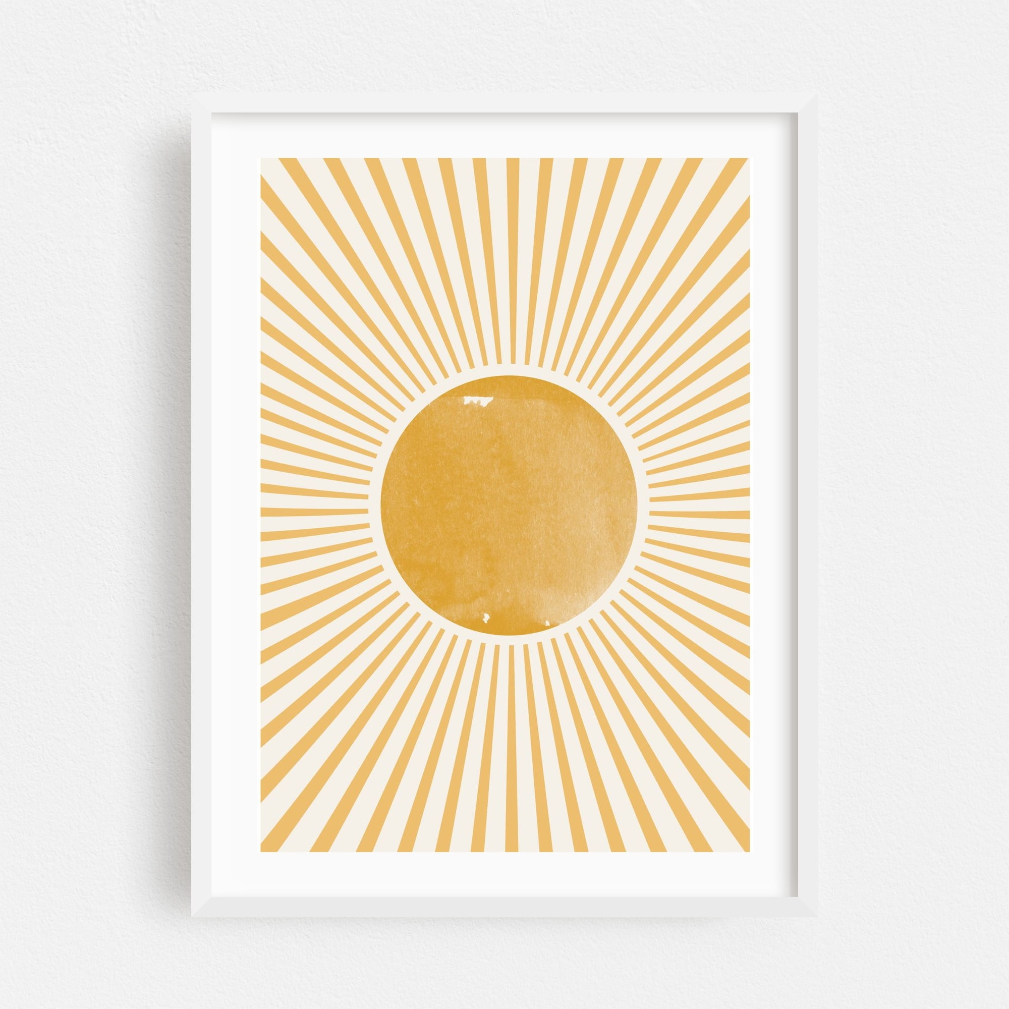Boho Sun - Illustration Minimalist Abstract Geometric Boho Vintage ...