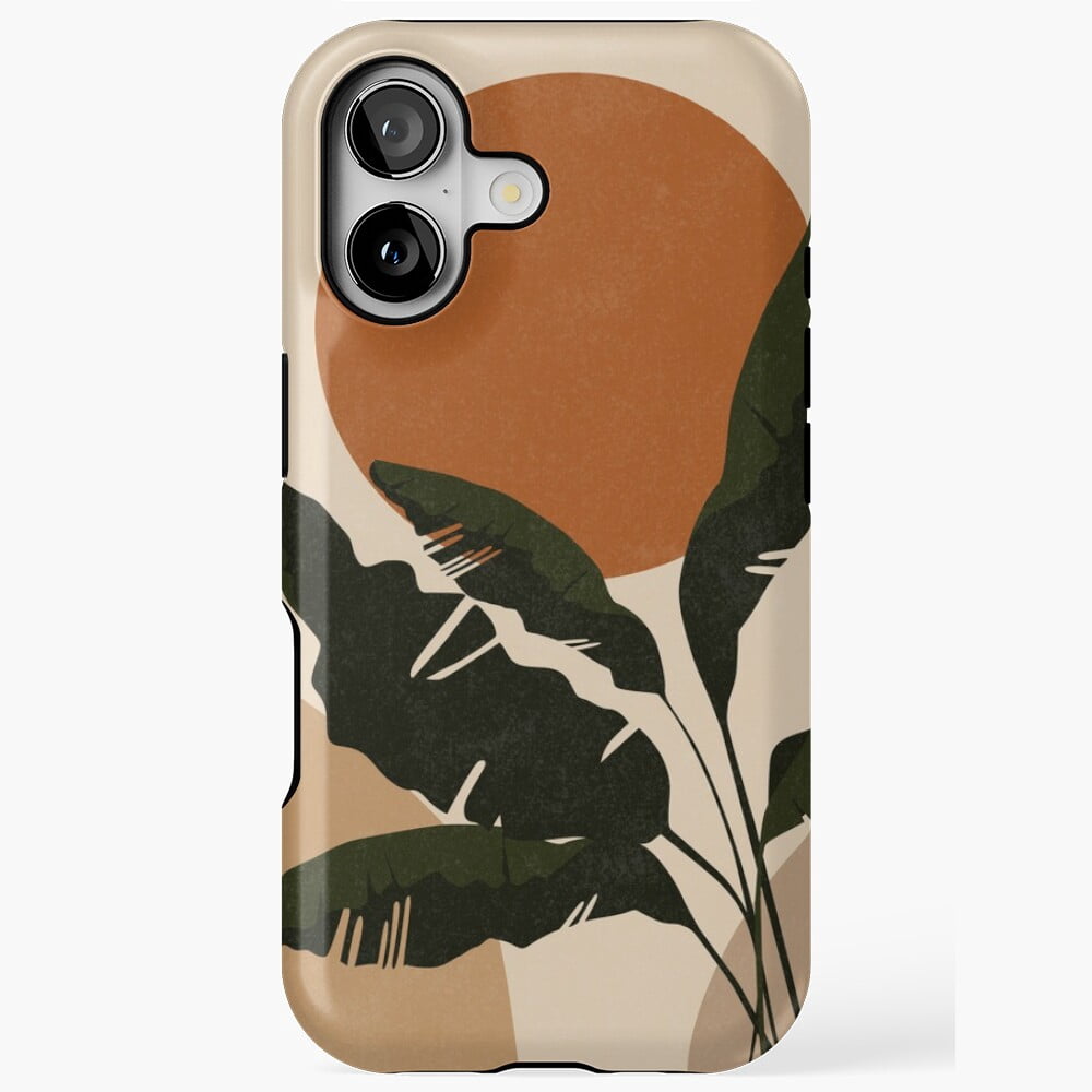 Boho Sun Leaf Abstract Botanical Case iPhone 17 to 11 Pro Max - Walmart.com