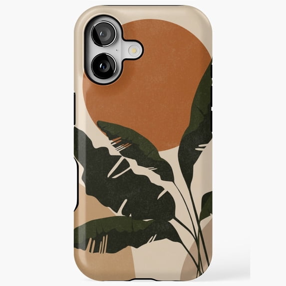 Boho Sun Leaf Abstract Botanical Case iPhone 17 to 11 Pro Max - Walmart.com
