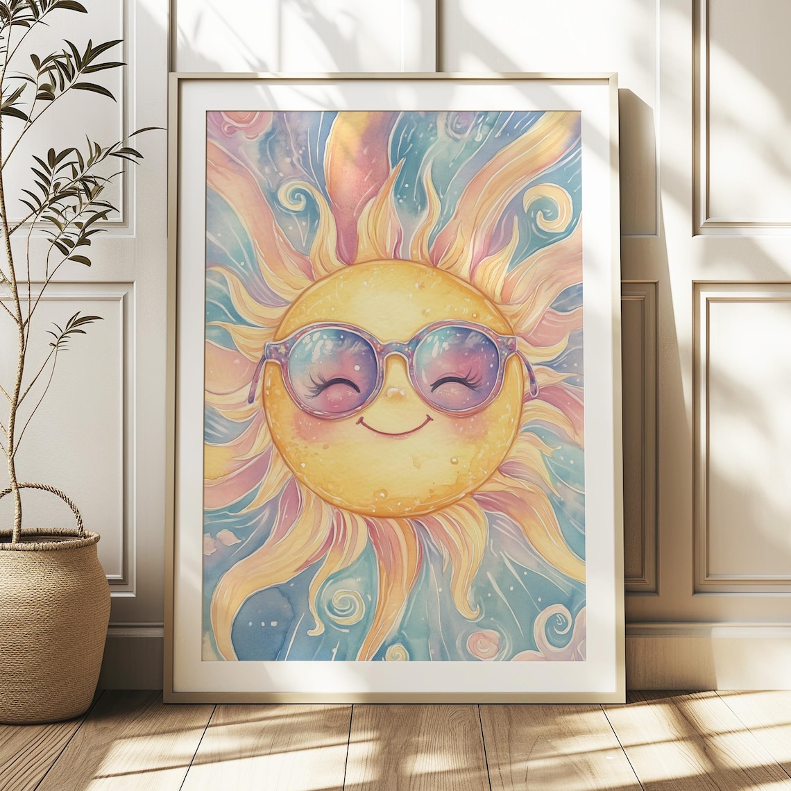Boho Sun Nursery Print, Sunshine Wall Art, Room Decor, Baby Shower ...