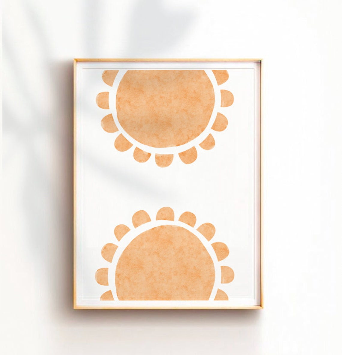 Boho Sun Print, Abstract Sun Art Print, Mustard Art,Mid Century Modern ...
