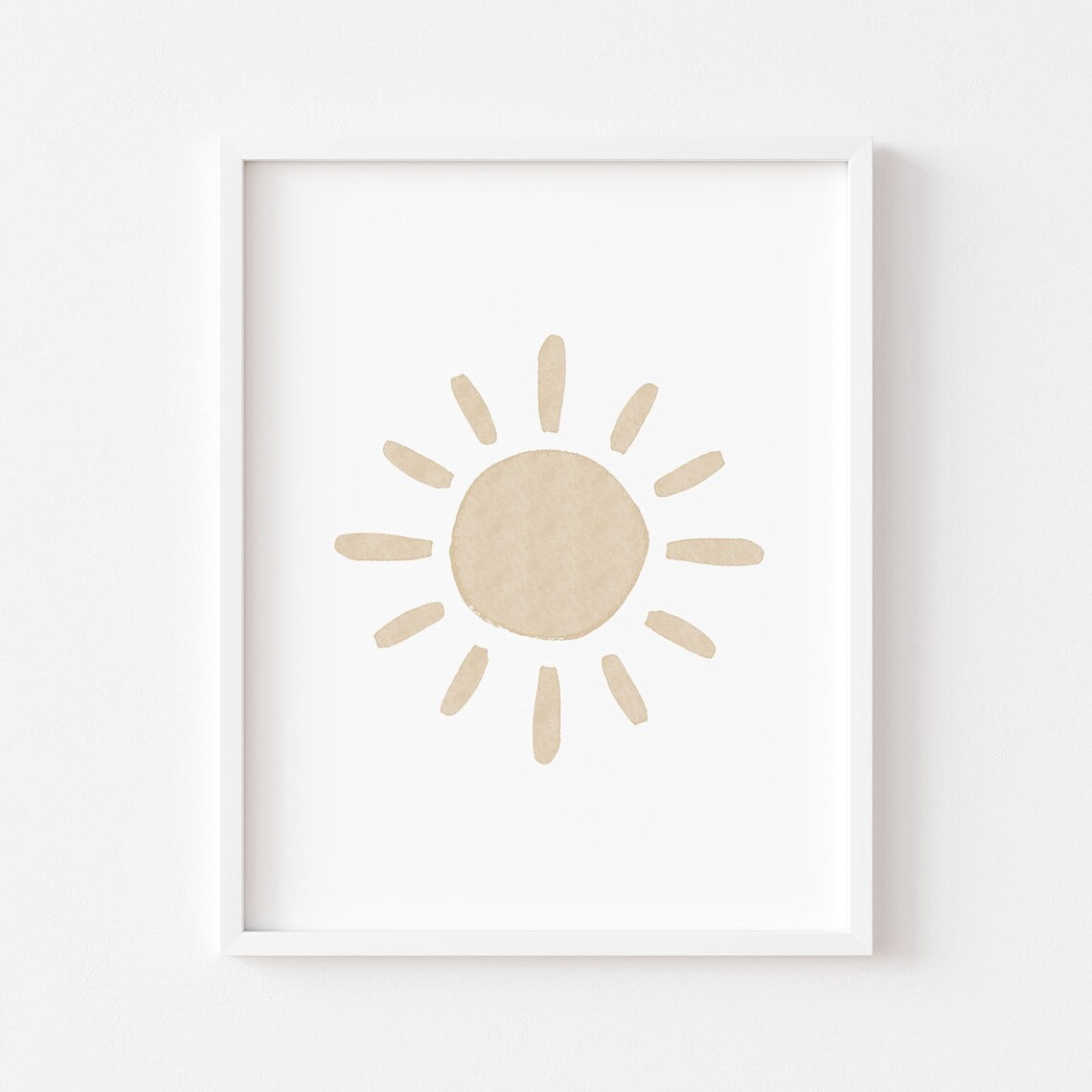 Boho Sun Print, Pastel Nursery Decor, Unframed Paper Poster 8x10in ...