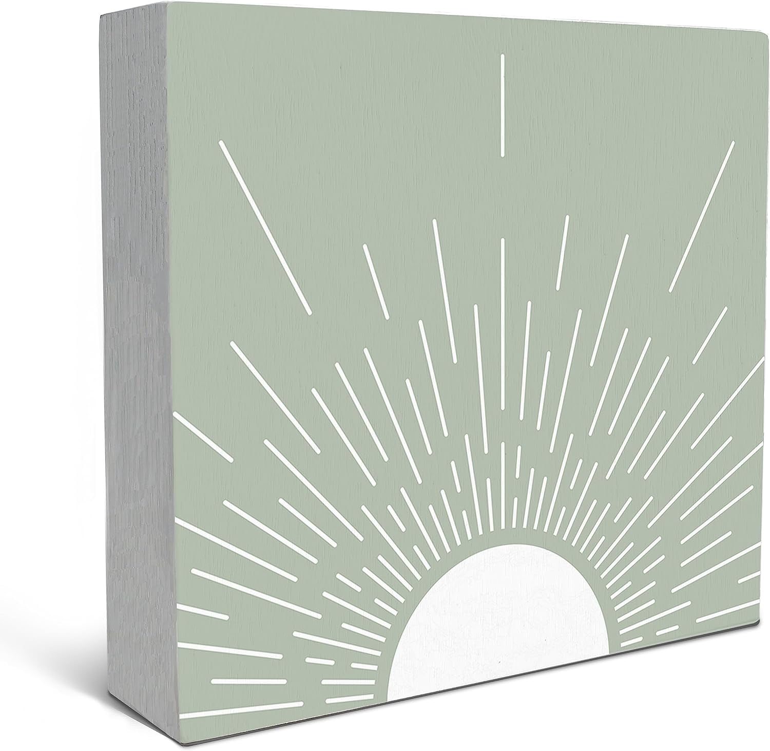 Boho Sun Sunrise Sunshine Sage Green Wood Box Sign Desk Decor,Boho Mid ...