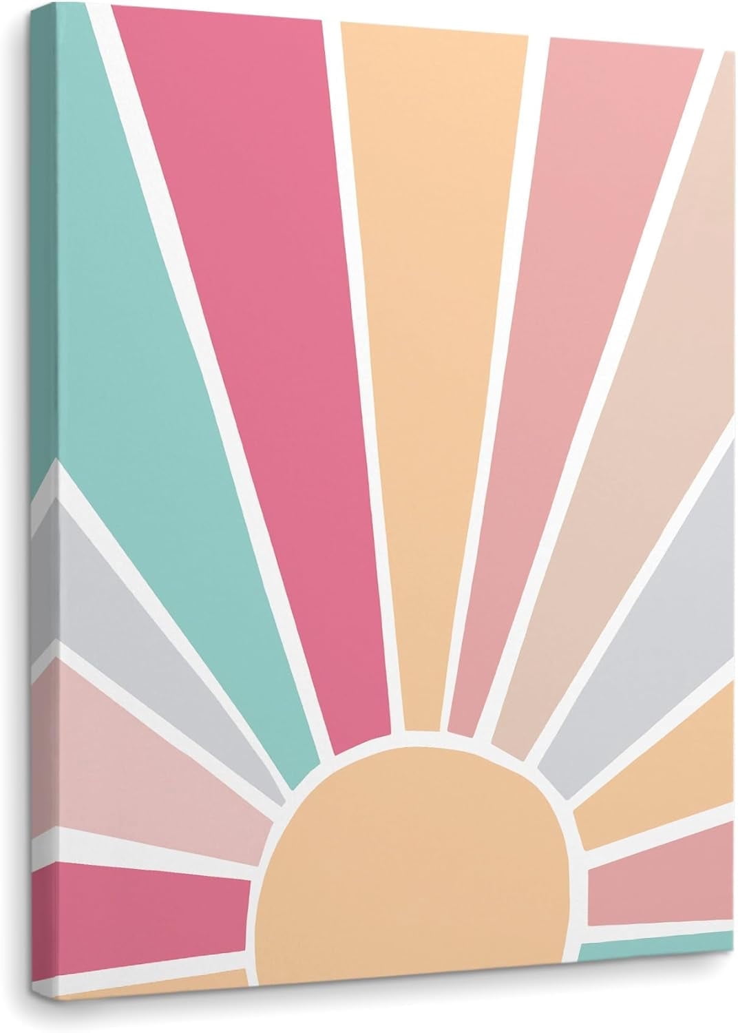 Boho Sun Sunshine Colorful Wall Art Framed Canvas Decor,11×14 Inch ...