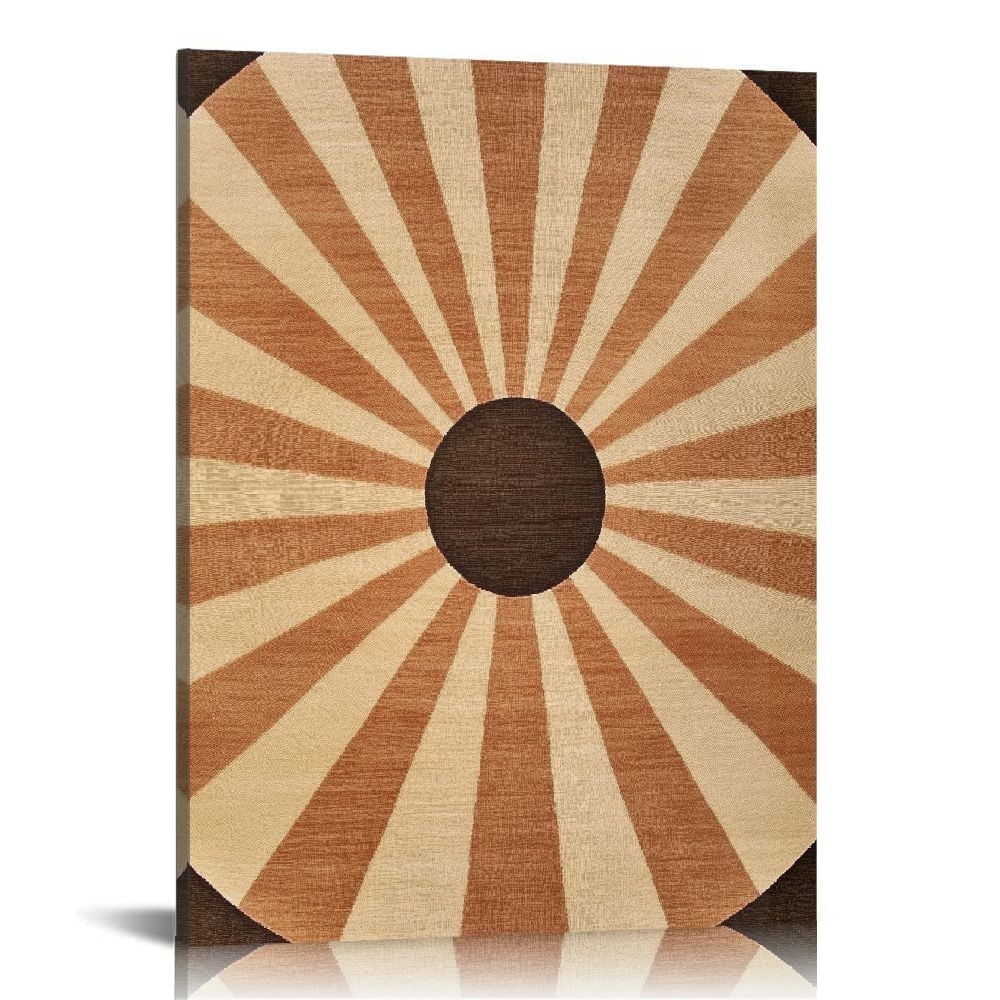 Boho Sun and Burlap Poster Print on Cardstock - Neutral Abstract Mid ...