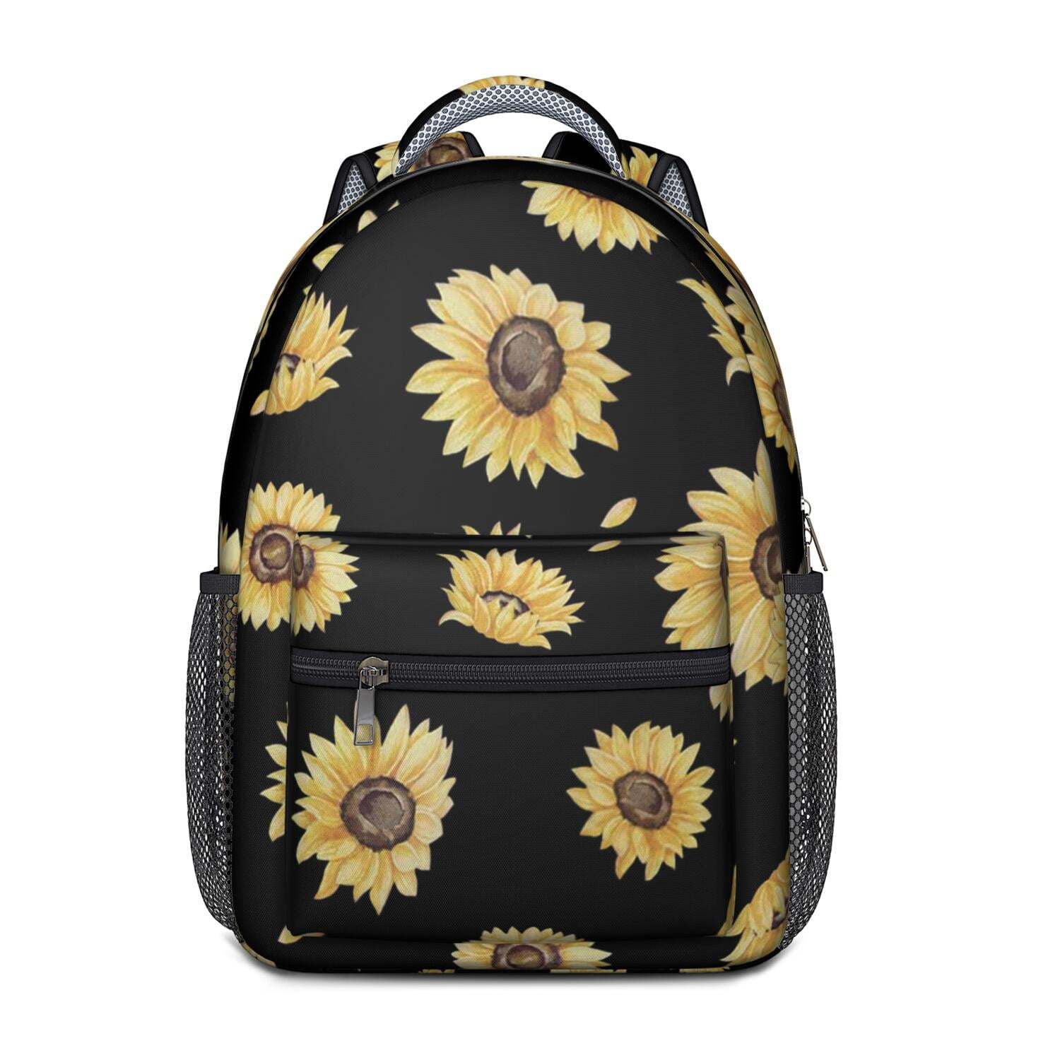 Boho Sunflower Aesthetic Backpack - Waterproof & Lightweight Student ...