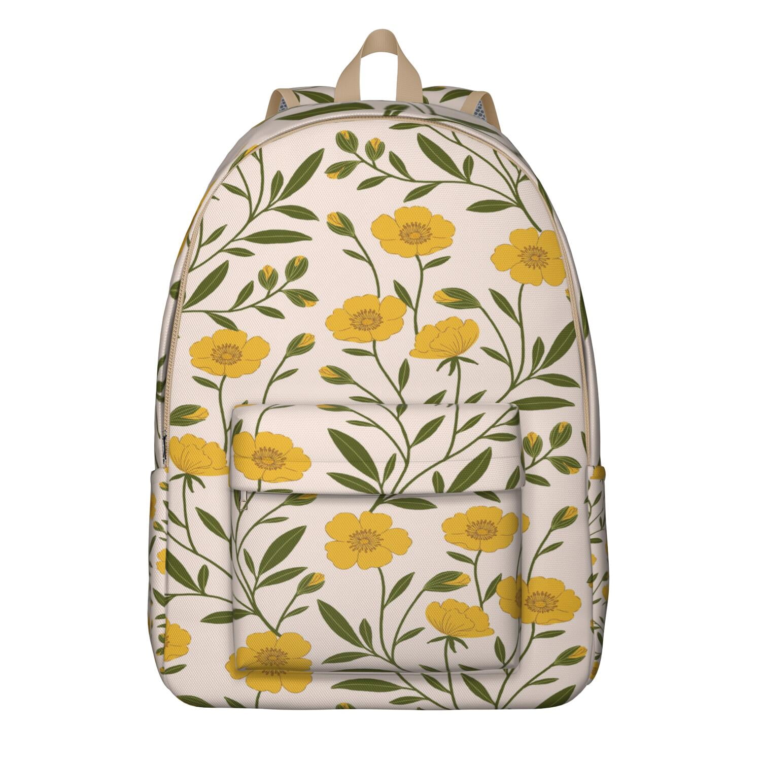 Boho Sunflower Backpack - Vintage Floral Waterproof Bookbag, Country ...