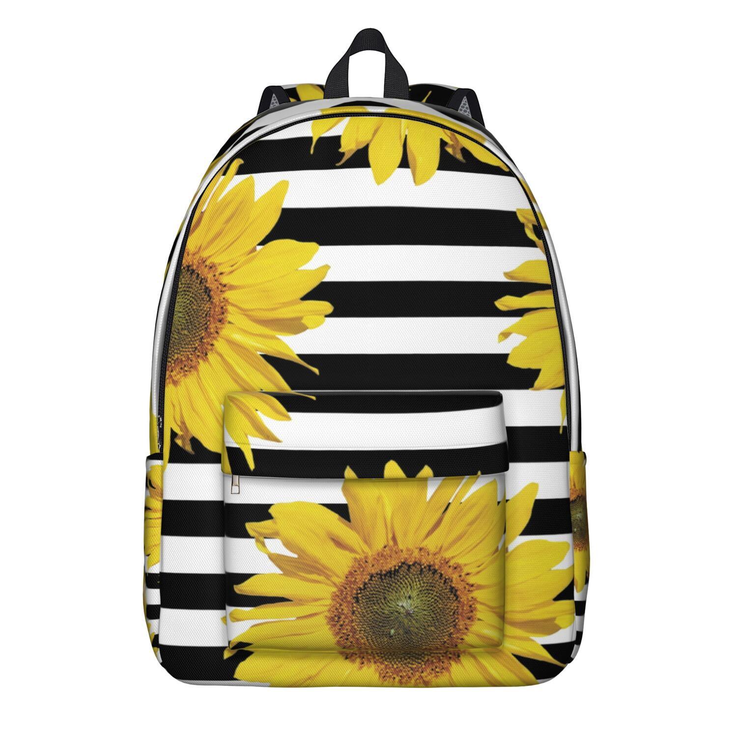 Boho Sunflower Backpack - Vintage Floral Waterproof Bookbag, Country ...
