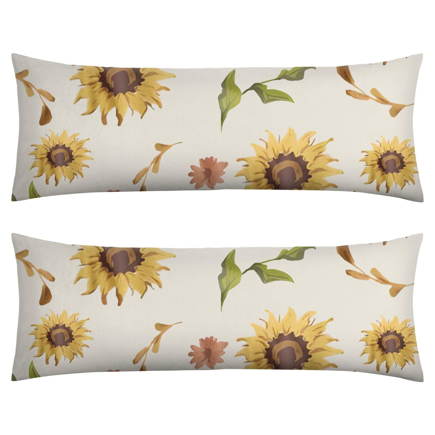 Boho Sunflower Body Pillow Cover – Soft & Breathable, Hidden Zipper, 20 ...