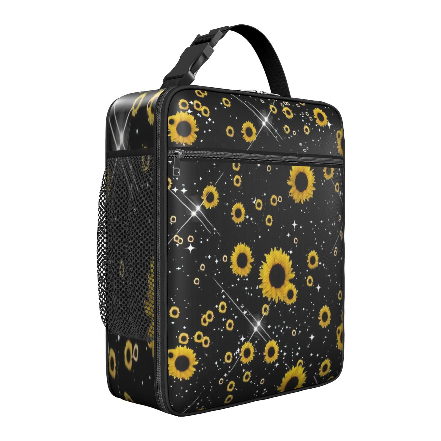 Boho Sunflower Lunch Tote – Durable Insulated Meal Bag with Wildflower ...