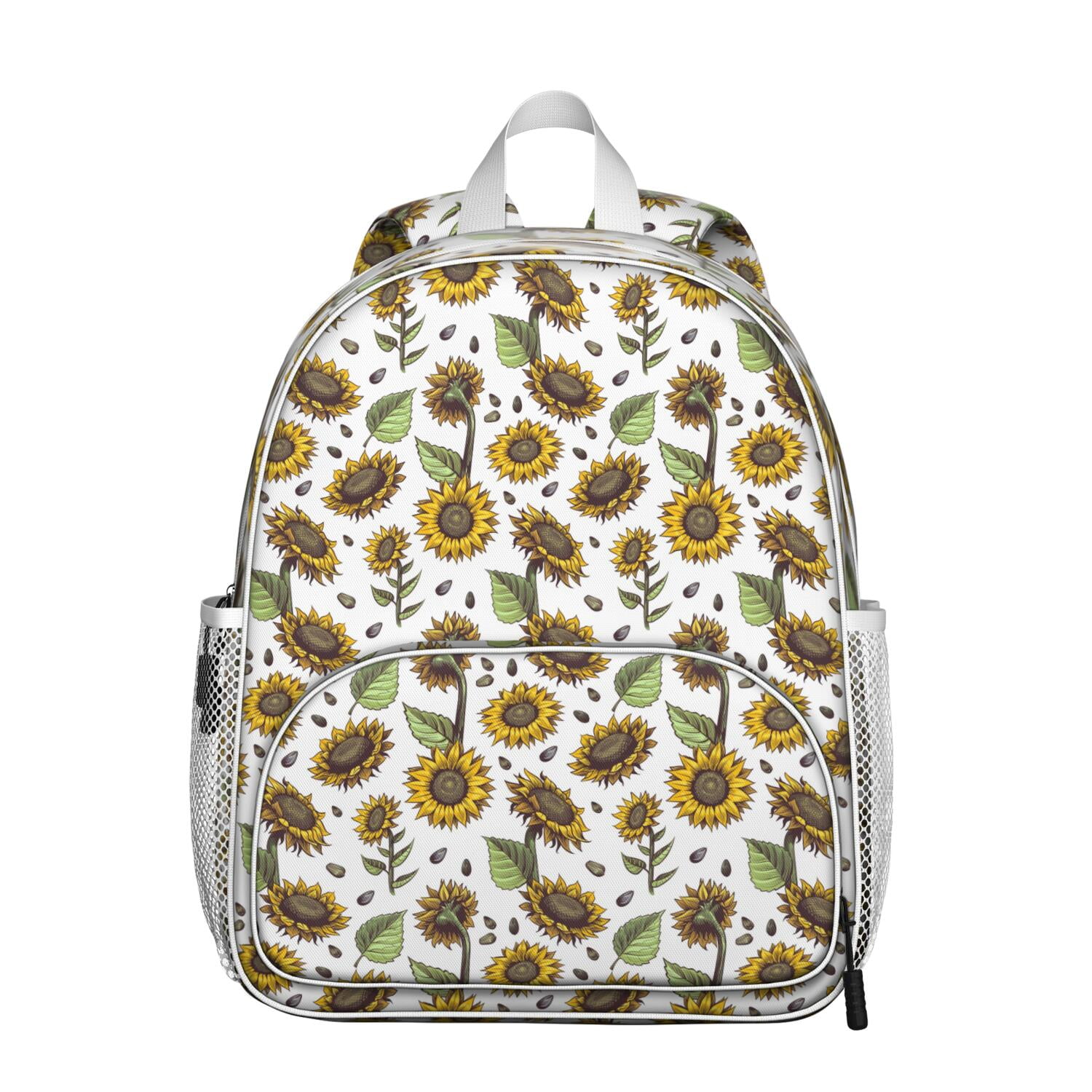 Boho Sunflower Students Backpack - Bright Yellow Rustic Country Floral ...
