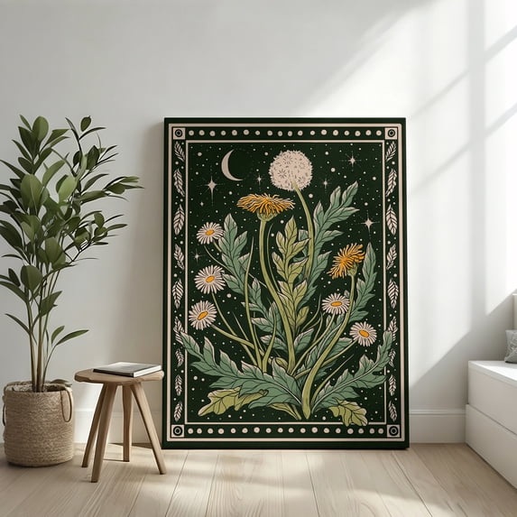 "Boho Sunset Arch" Minimalist Landscape Canvas Art, Modern Mid-Century ...