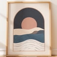 Boho Sunset Minimalist Landscape Abstract Sun Modern Decor Unframed ...