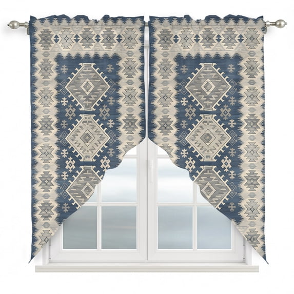 Boho Swag Valances for Windows 36 inches Long, Southwest Ethnic Vintage ...