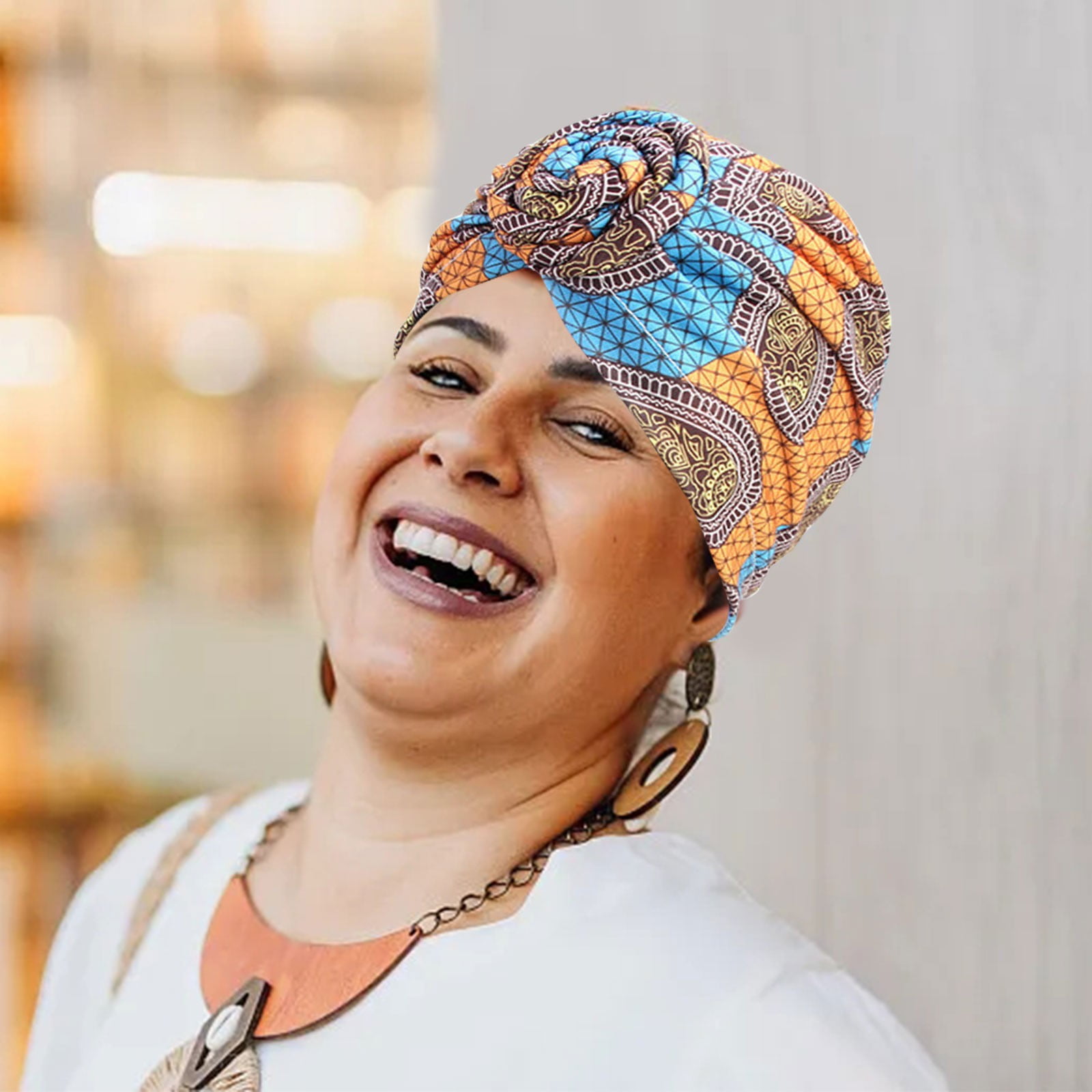 Boho Swirl Knotted Headscarf Hat Vintage Fashion Hat African Handmade ...