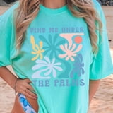 Boho TShirt Find Me Under The Palms Retro Beach Tee - Walmart.com