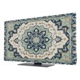 Boho TV Cover for 43 Inch Screen, Stretch Fabric Dustproof TV Display ...