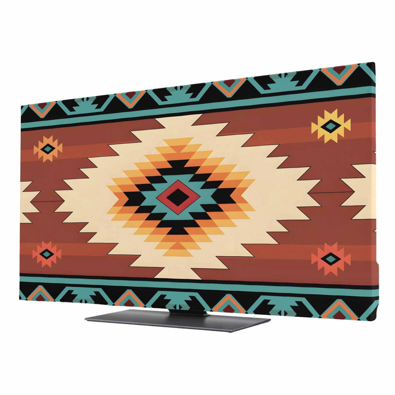 Boho TV Cover for 85 Inch Screen,Stretch Fabric Dustproof TV Display ...