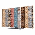 Boho TV Dust Cover 24 Inch, Retro Ethnic Vintage Floral Geometric ...