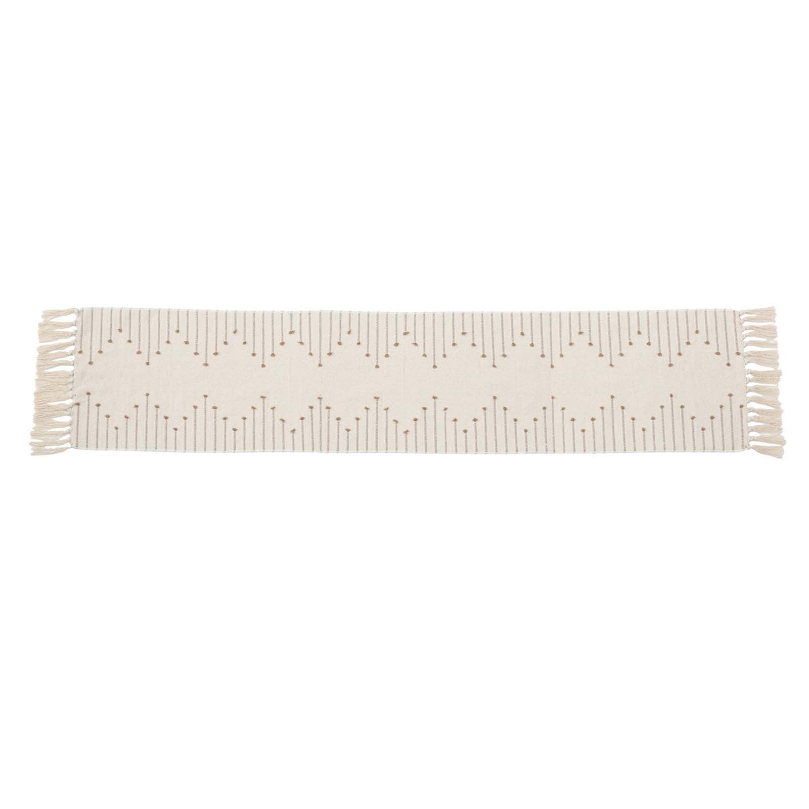 Boho Table Runner 13x90 Inch - Natural Cotton Woven Decorative Runner ...