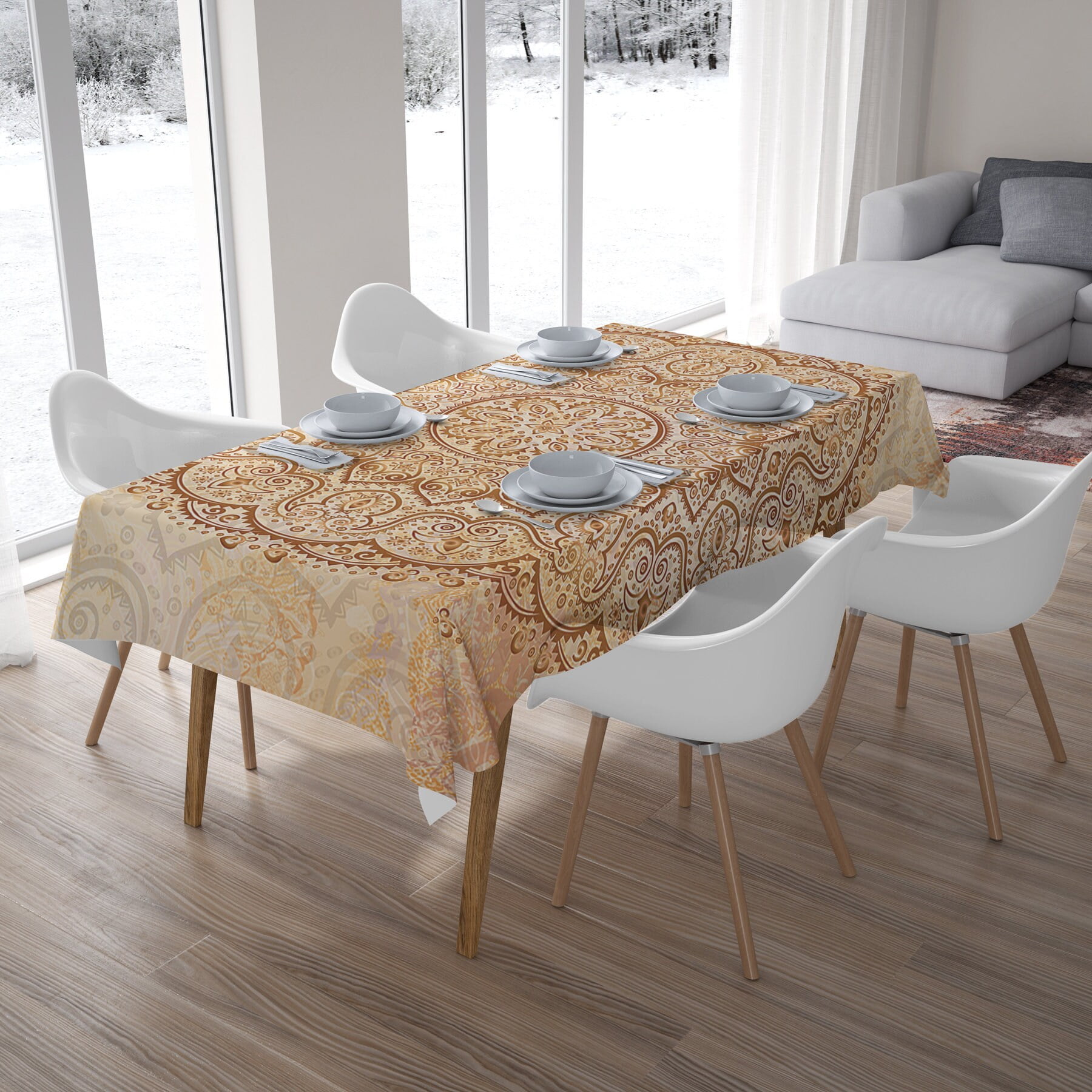 Boho Tablecloth, Mandala Tablecloth, Tablecloth Rectangle, Tablecloth ...