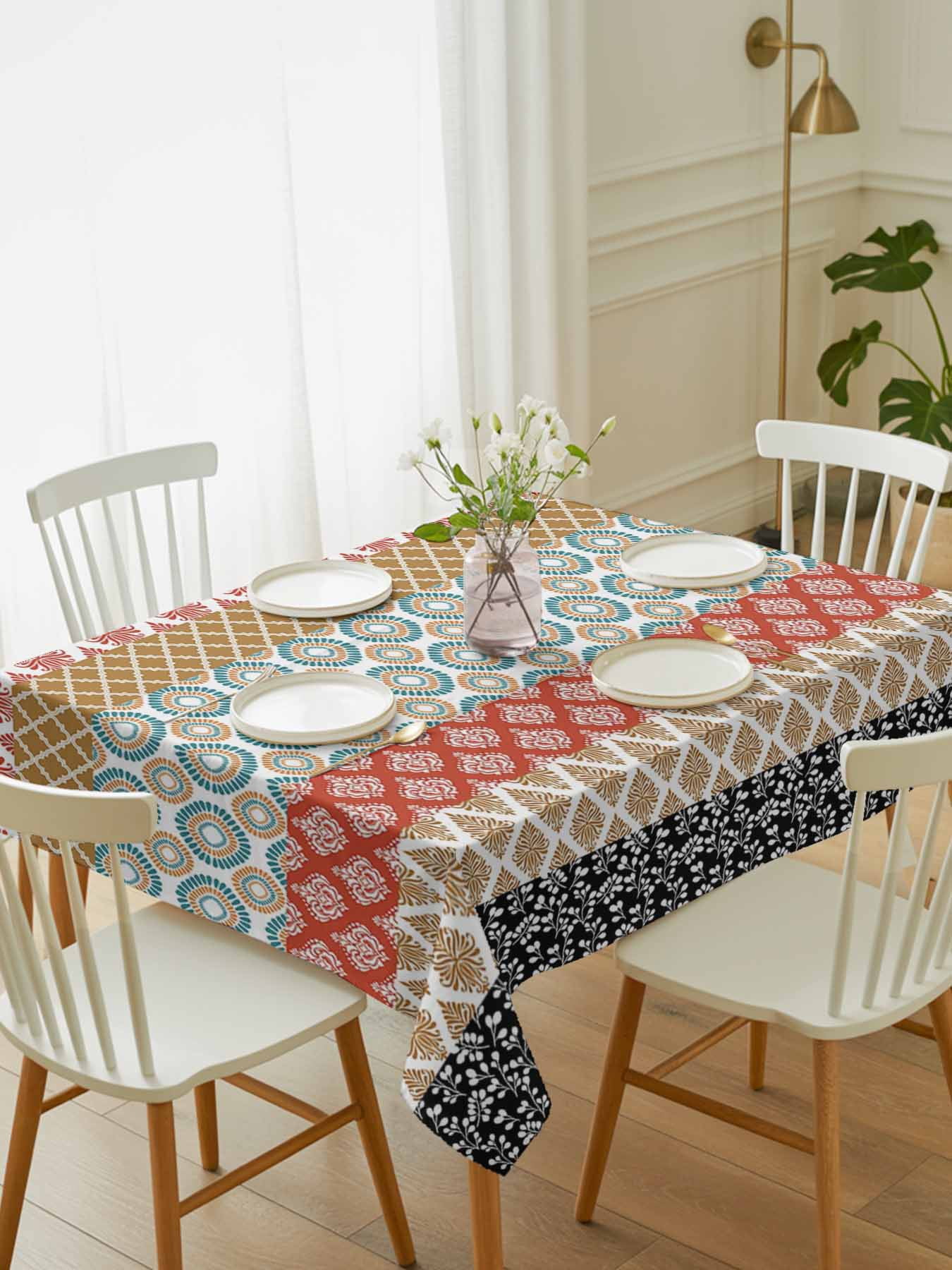 Boho Tablecloth Rectangle Table Cloth 52x70, Waterproof Tablecloth ...