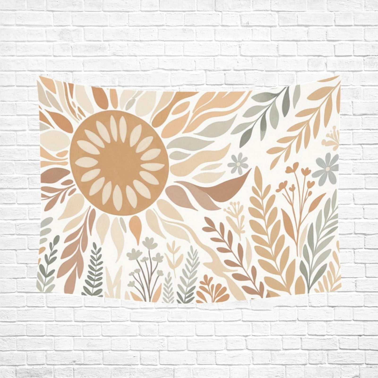 Boho Tapestry Wall Hanging – Floral Garden Tapestry for Bedroom, Living ...