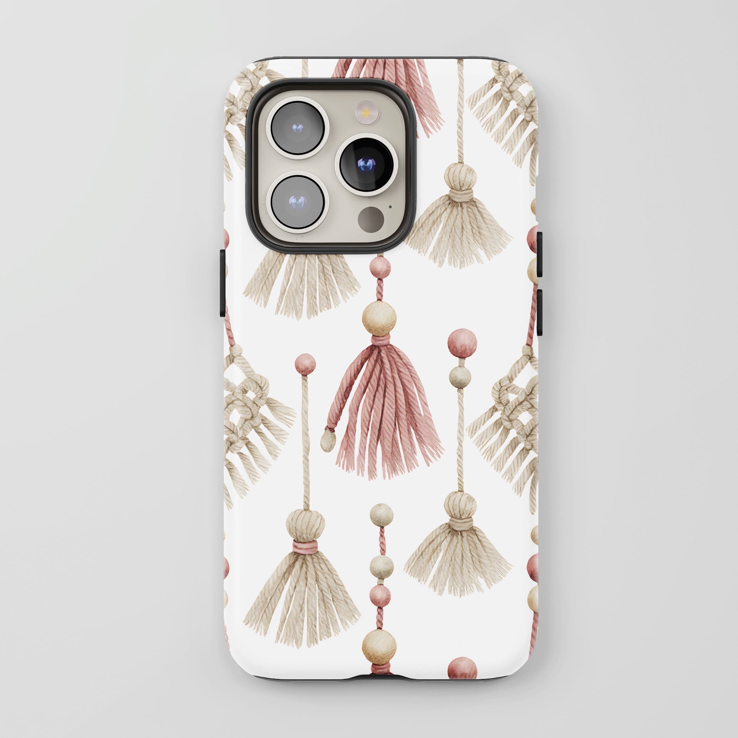 Boho Tassels For All iPhone Series Protective Phone Case Watercolor ...