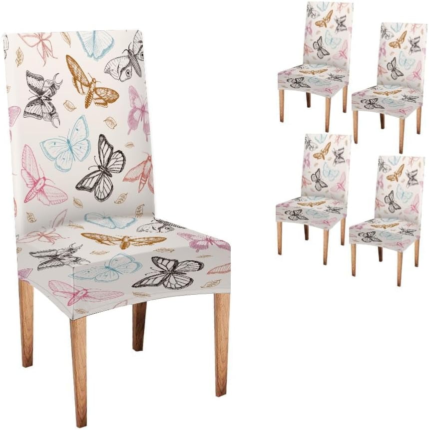 Boho Tattoo Parson Chair Covers Set of 4 Luxury Red Ornamental Antique ...
