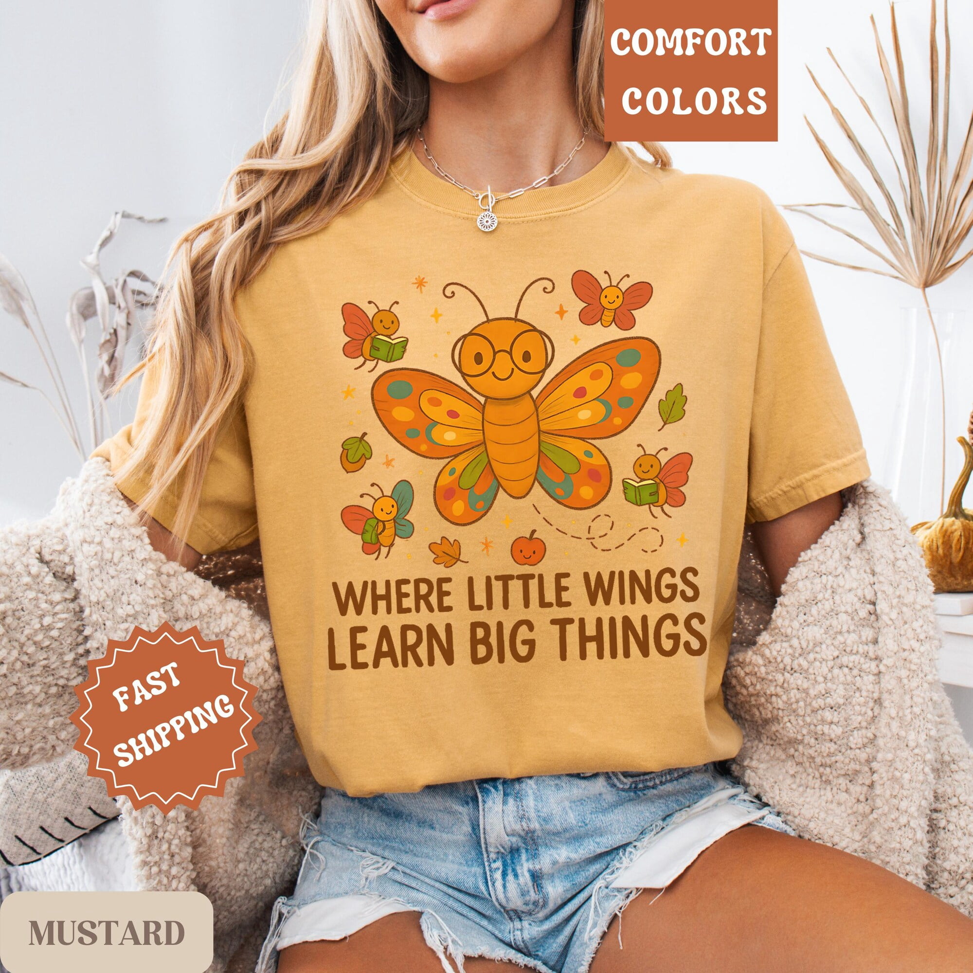 Boho Teacher Shirt Back To School Butterfly Teacher Tee Preschool ...