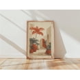 Boho Terracotta Plant Pot Arch Palm Tree Earth Tone Living Room Wall ...