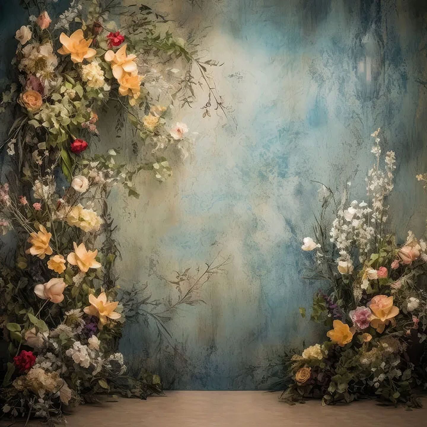 Boho Texture Wall Floral Adult Birthday Wedding Maternity Portrait r ...